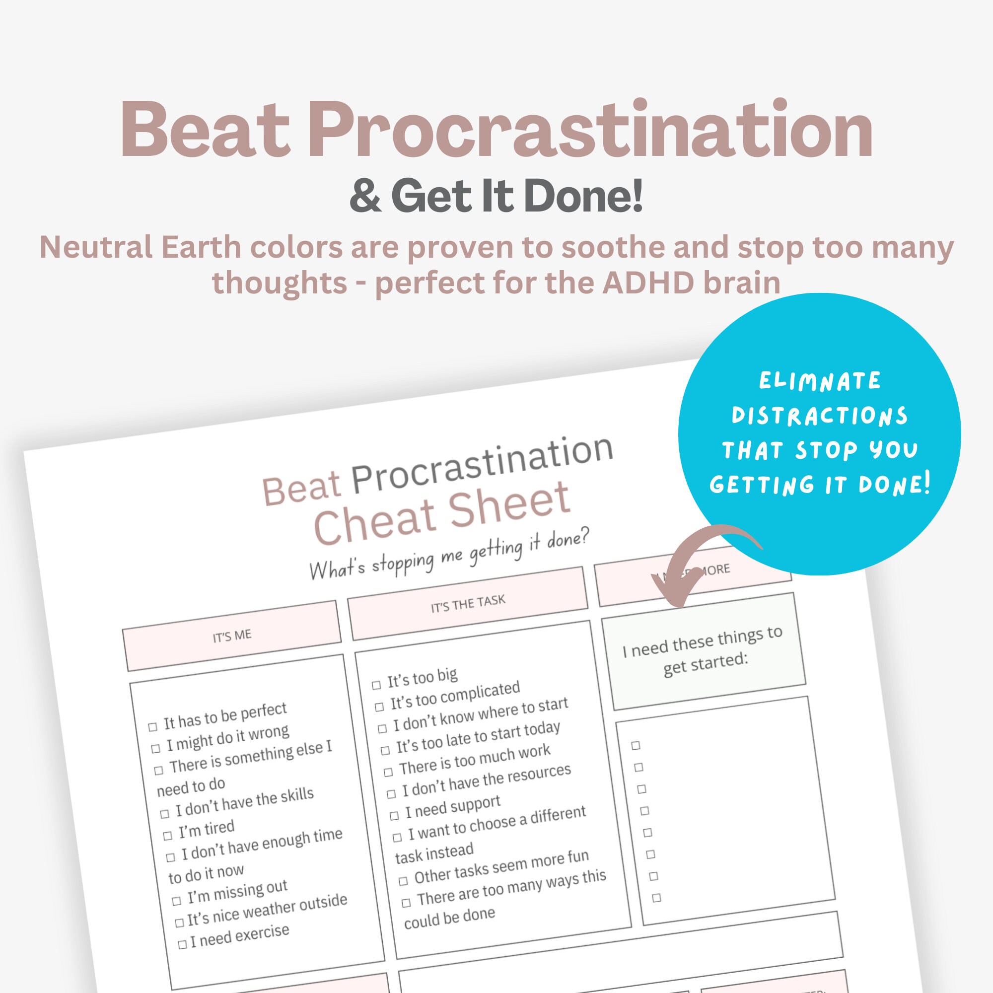 Stop Procrastinating, ADHD Focus, Overcome Procrastination, CBT for ...