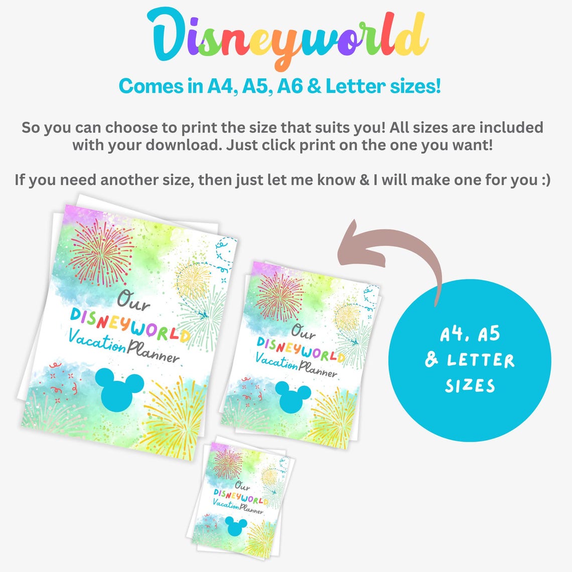 Disneyworld Planning | WDW Travel Planner Template | Printable Planner ...
