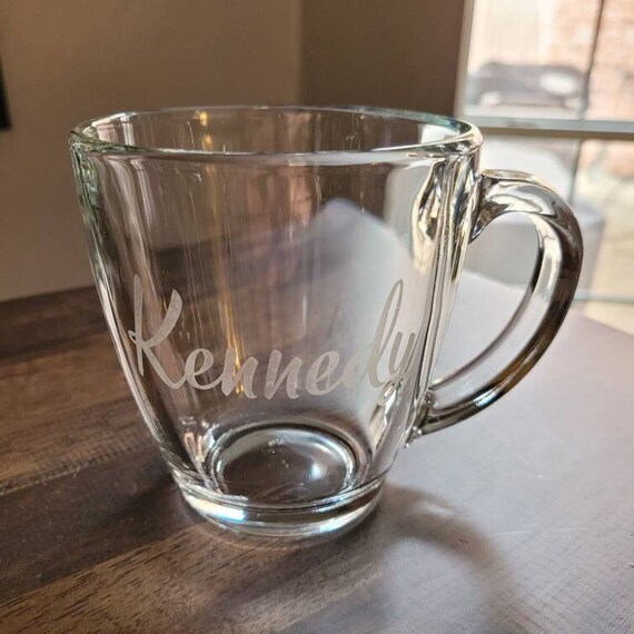 Personalized Clear Glass Mug - Etsy