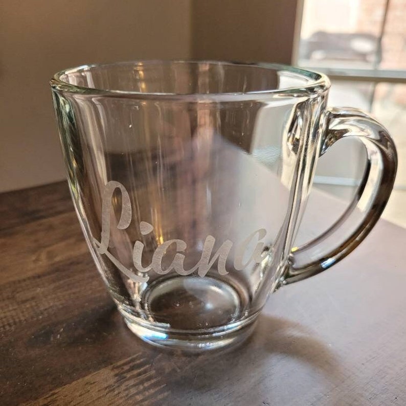 Personalized Clear Glass Mug - Etsy
