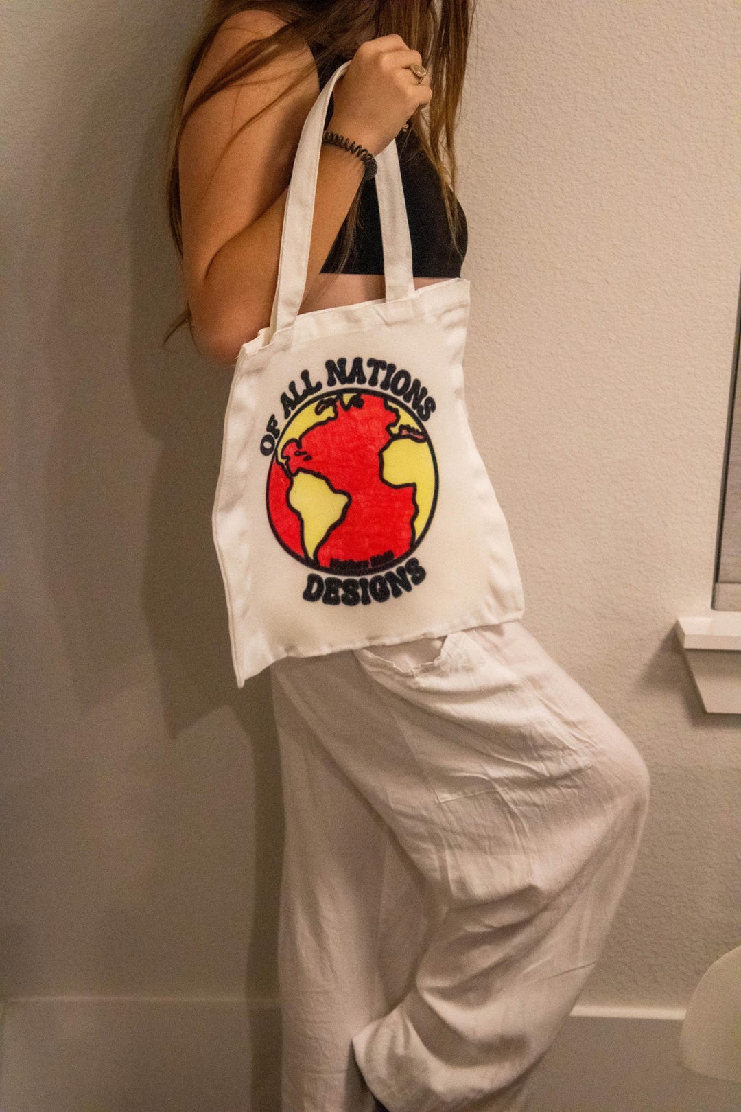 Retro Christian Tote Bag, of All Nations Designs Bag, Earth Tote Bag ...