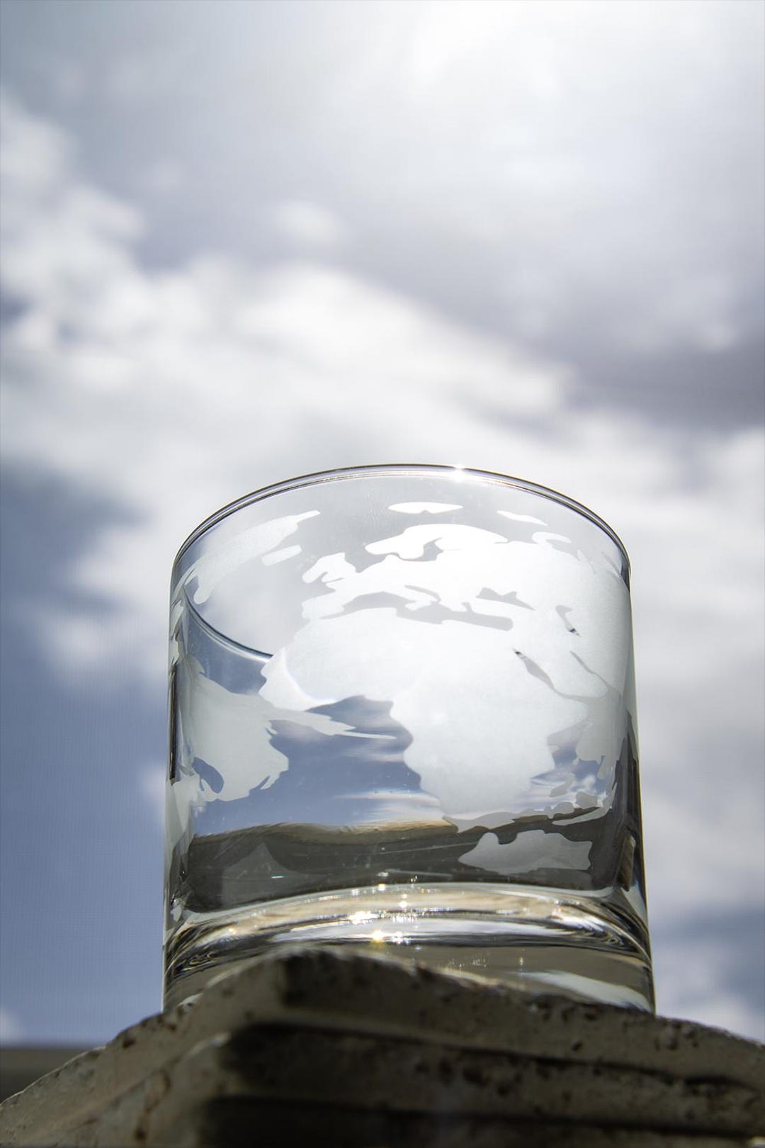 Etched World Map Whiskey Glass: 11oz Old Fashioned Tumbler - Etsy