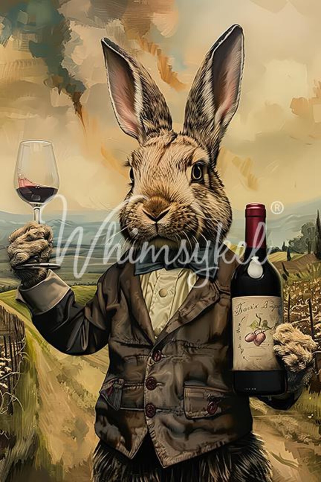 Whimsykel Designs 18 Lb Decoupage Tissue Paper 21x29" Bunny Bordeaux ...