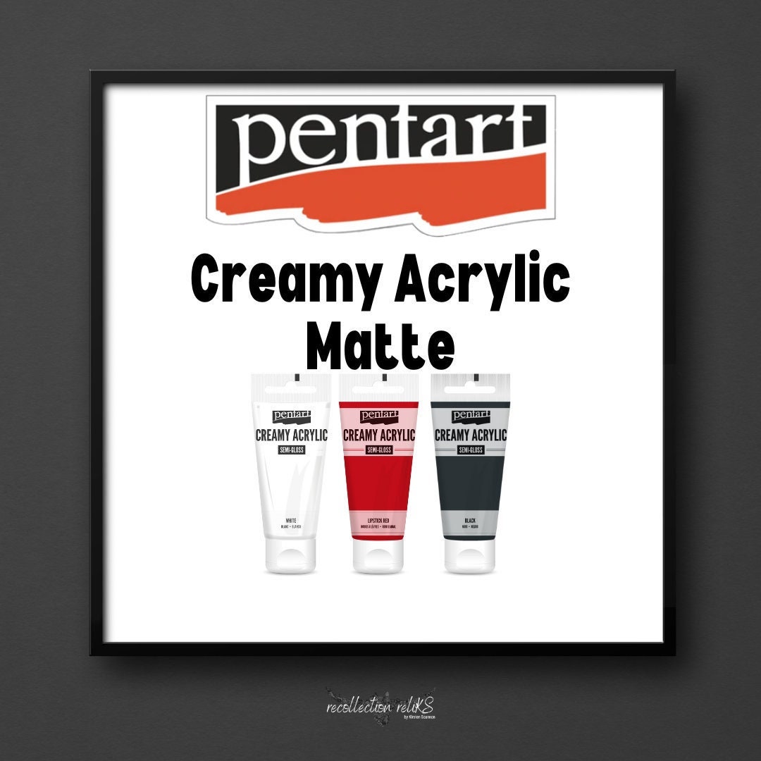 Pentart Creamy Acrylic MATTE 60 Ml Paint | Select Your Color | DIY ...