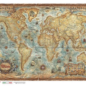 Paper Designs Washipaper Old World Maps 0047 A4 Decoupage Rice - Etsy