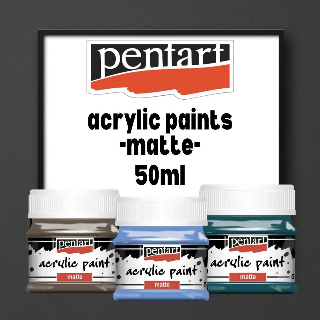 Pentart Acrylic Paint Matte 50 Ml --SELECT COLOR Option-- for DIY ...