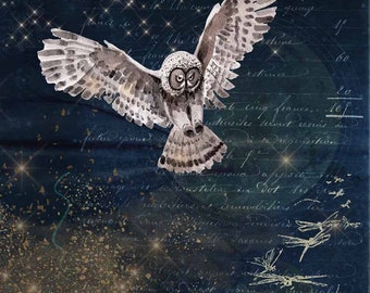 Owl Rice Paper - Etsy