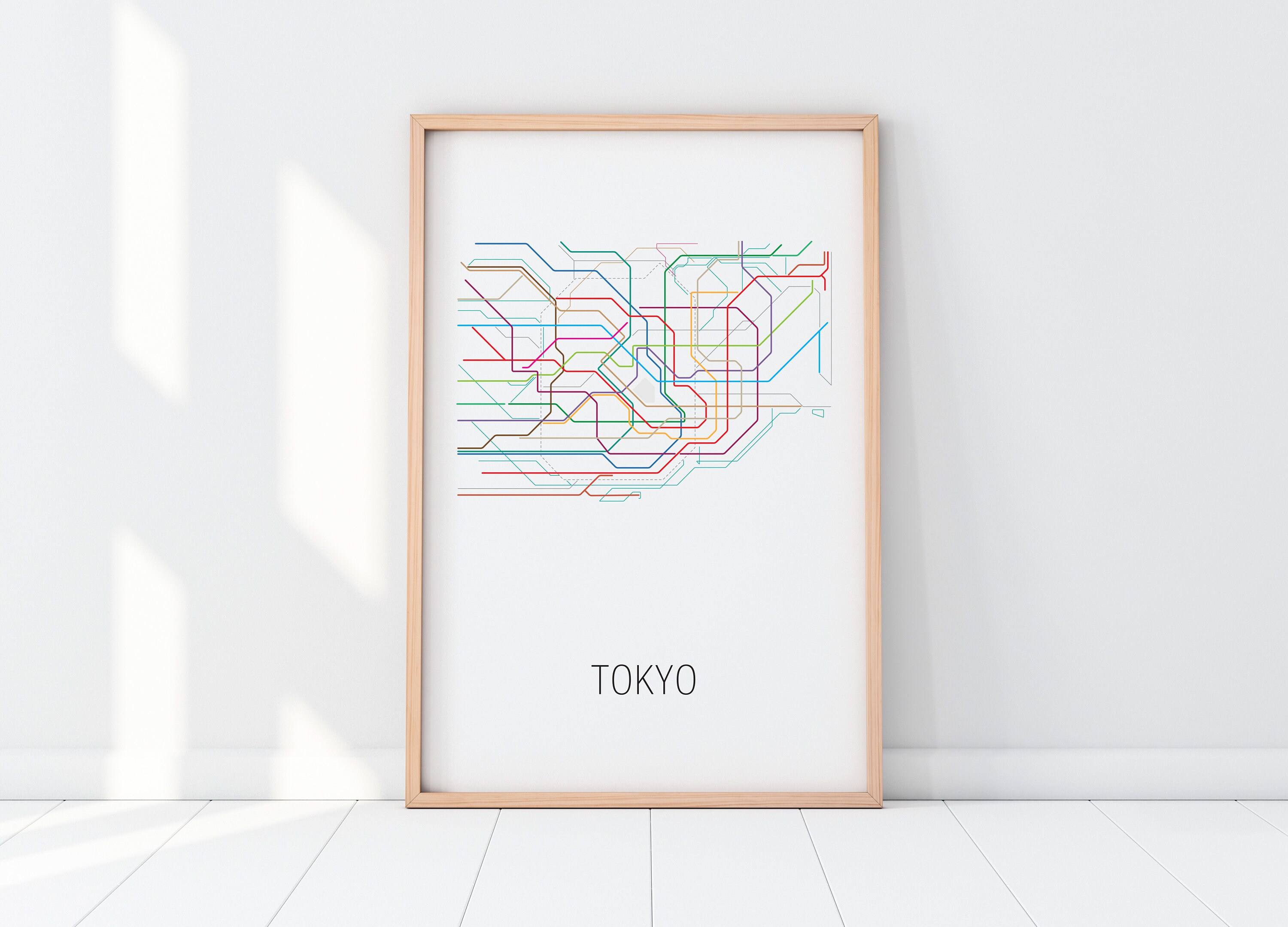 Tokyo Metro Map Digital Printable Wall Art Print Download City Subway ...