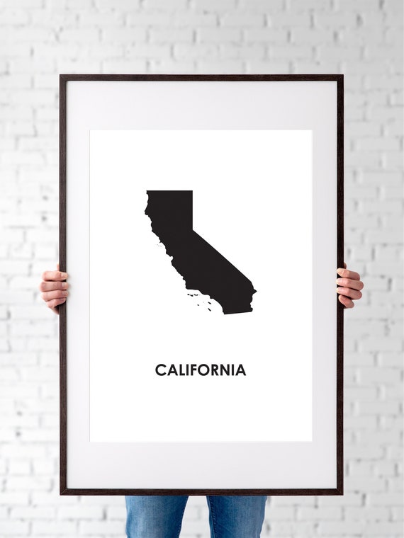 Custom State Map Digital Printable Vector Illustration Wall - Etsy