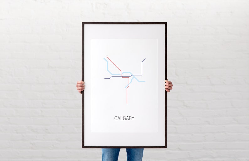 Calgary Metro Map Digital Printable Wall Art Print Download - Etsy ...