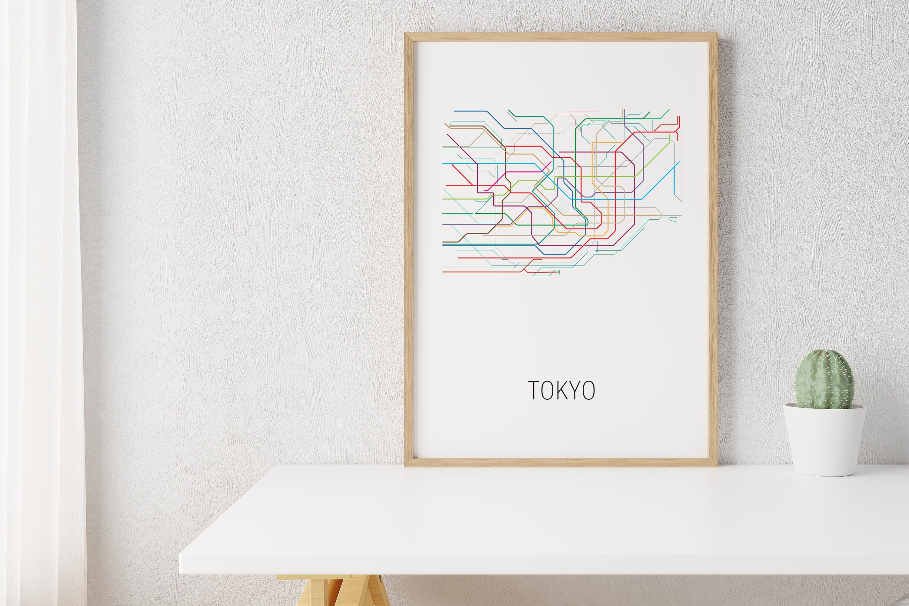 Tokyo Metro Map Digital Printable Wall Art Print Download City Subway ...
