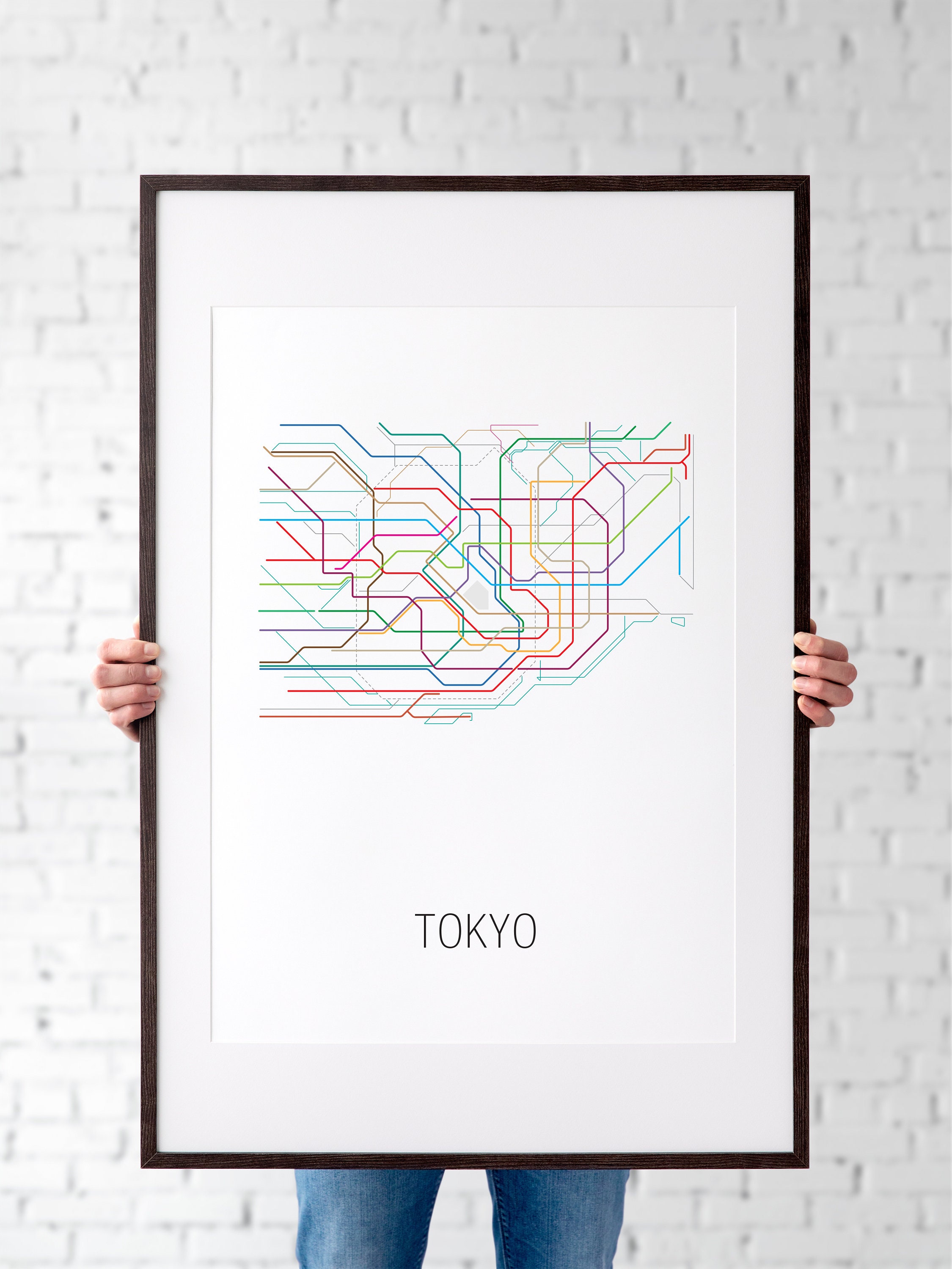 Tokyo Metro Map Digital Printable Wall Art Print Download City Subway ...