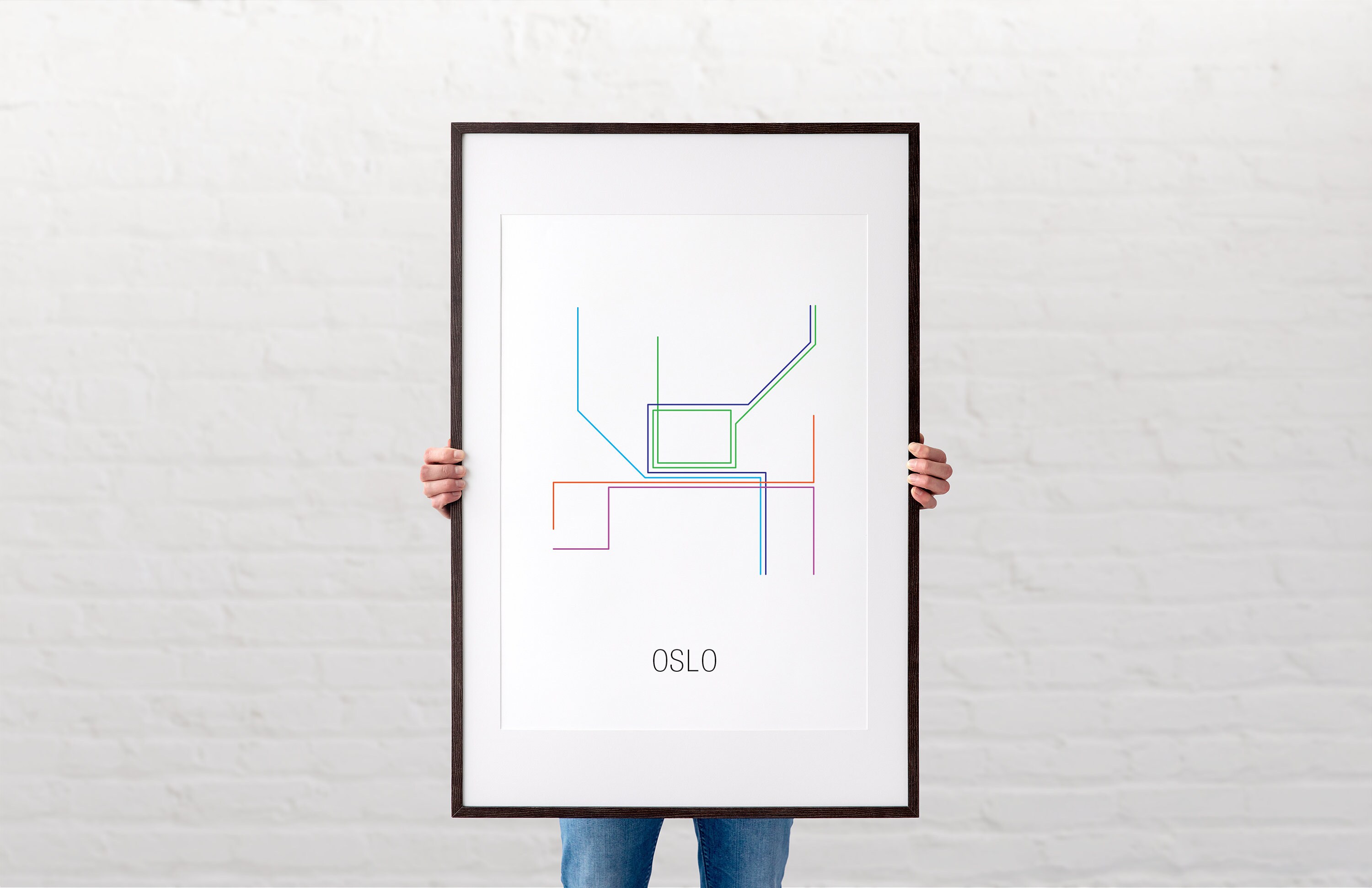 Oslo Metro Map Digital Printable Wall Art Print Download City Subway ...