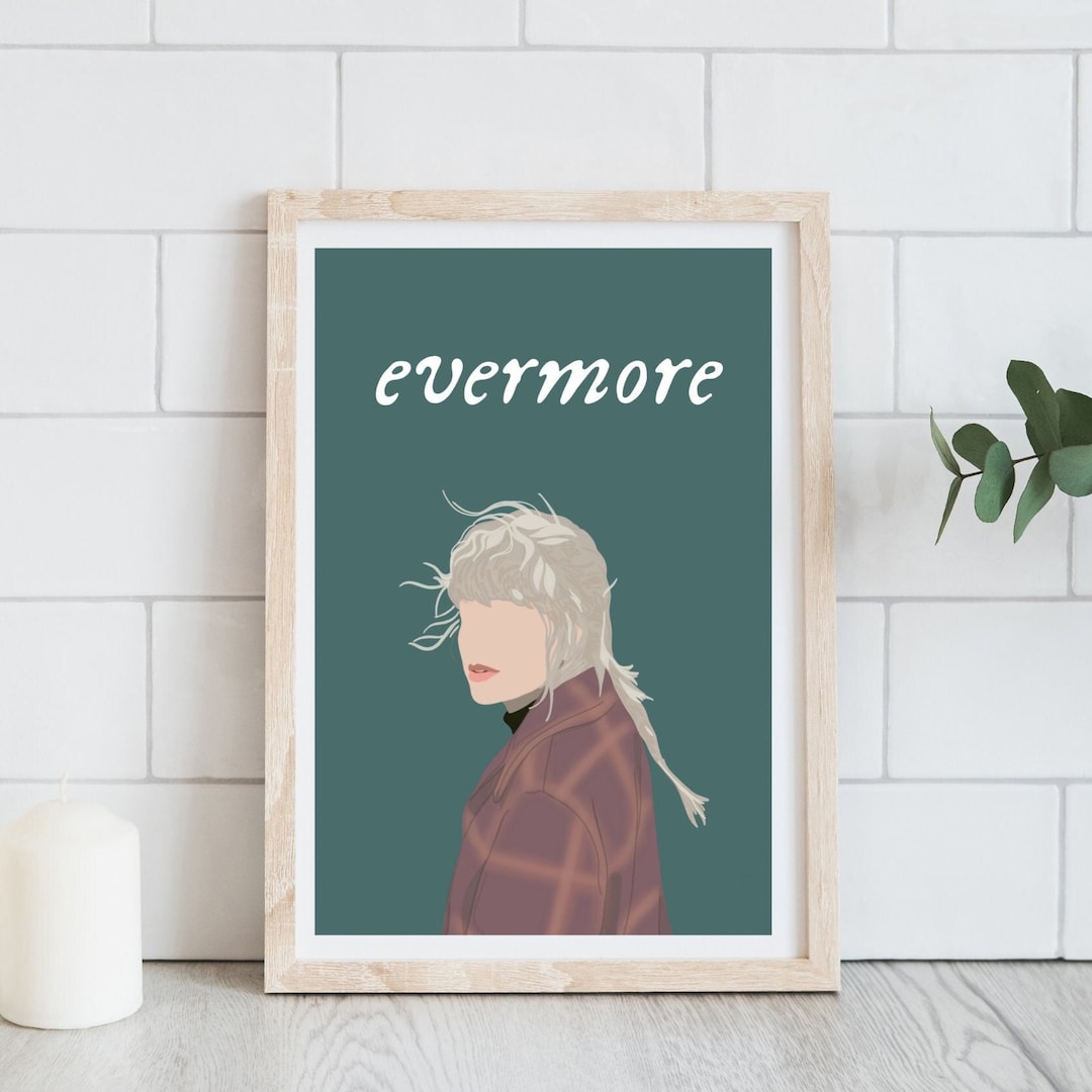 Taylor Swift Print EVERMORE Album Art Minimalist Digital Download Wall ...