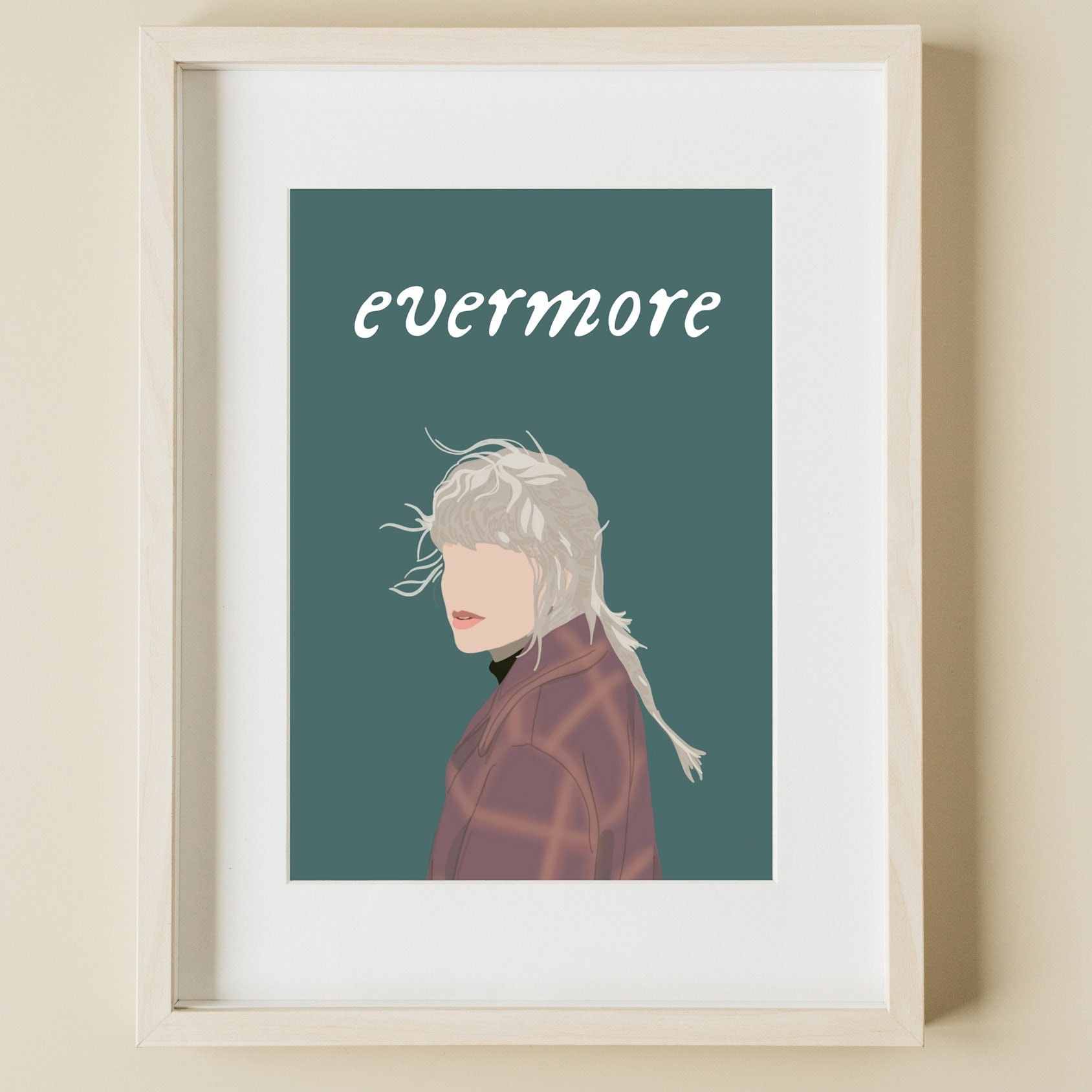 Taylor Swift Print EVERMORE Album Art Minimalist Digital Download Wall ...