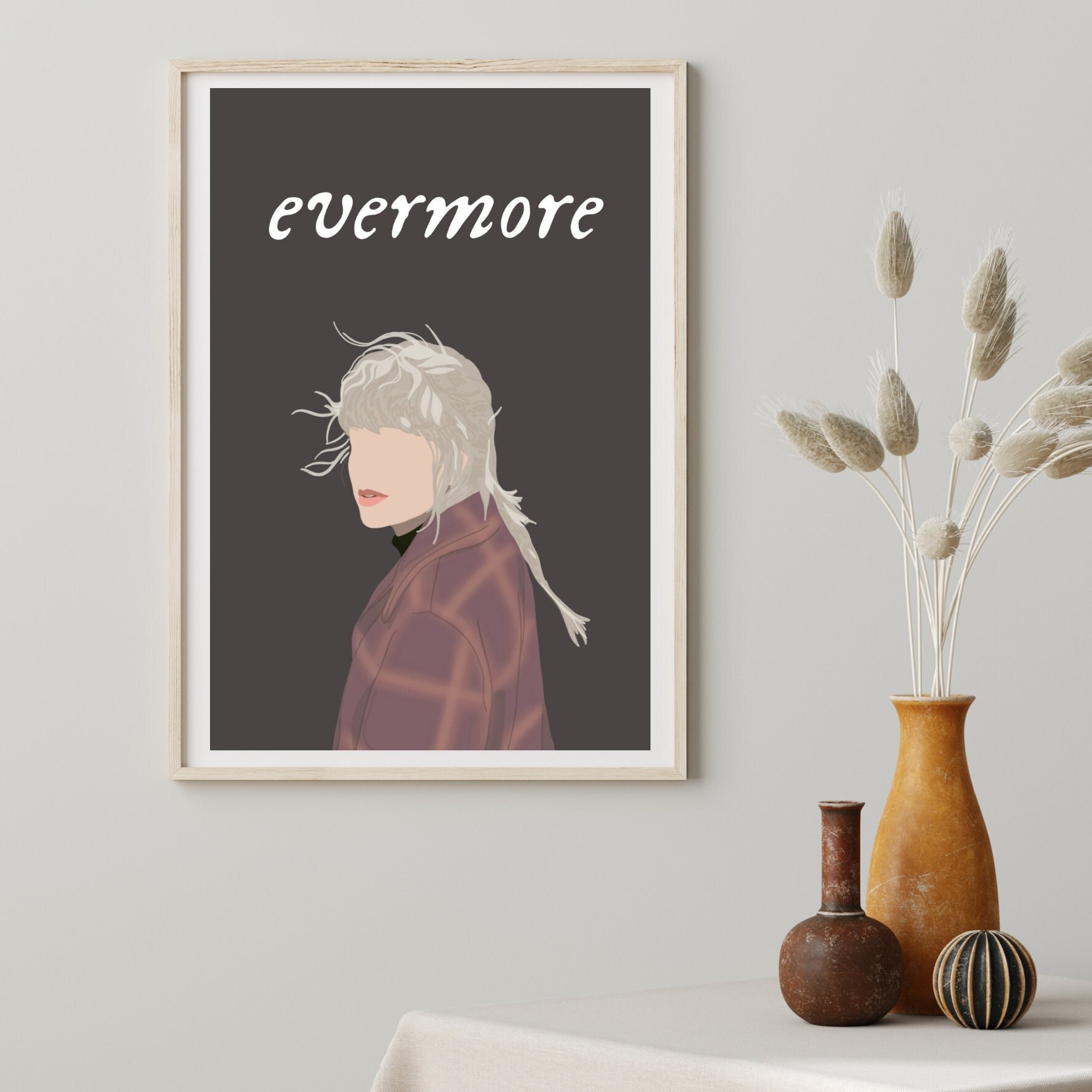 Taylor Swift Print EVERMORE Album Art Minimalist Digital Download Wall ...