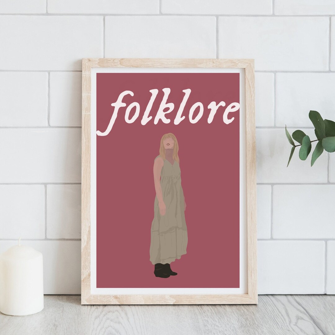 Taylor Swift Print FOLKLORE Album Art Minimalist Digital Download Wall ...