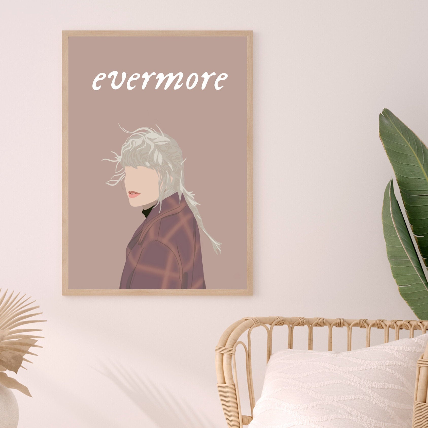 Taylor Swift Print EVERMORE Album Art Minimalist Digital Download Wall ...
