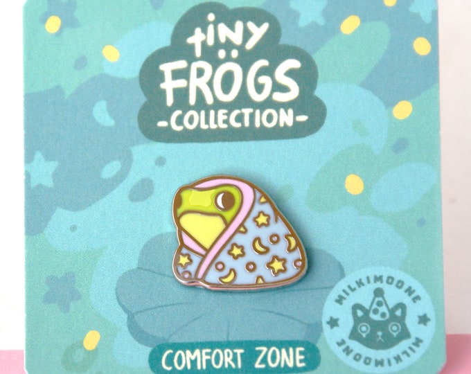Golden Frog Hard Enamel Pin/ Tiny Frogs Collection Comfort Zone / Small ...