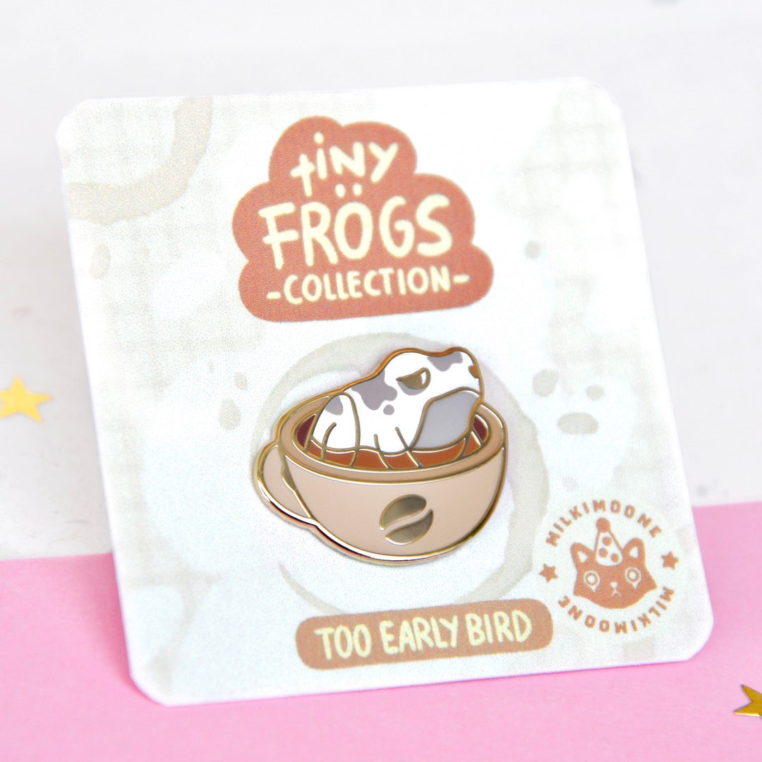 Golden Frog Hard Enamel Pin/ Tiny Frogs Collection- Too Early Bird ...