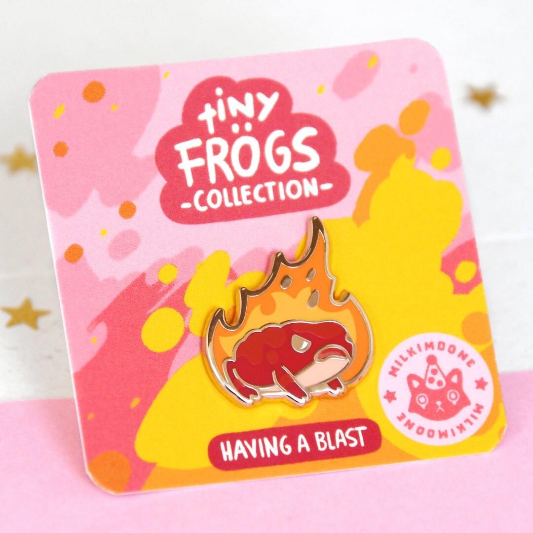 Golden Frog Hard Enamel Pin/ Tiny Frogs Collection Having a - Etsy