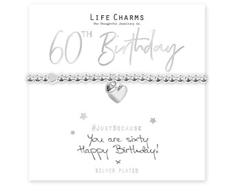 60th Birthday Personalised Infinity Link Bracelet - Etsy UK