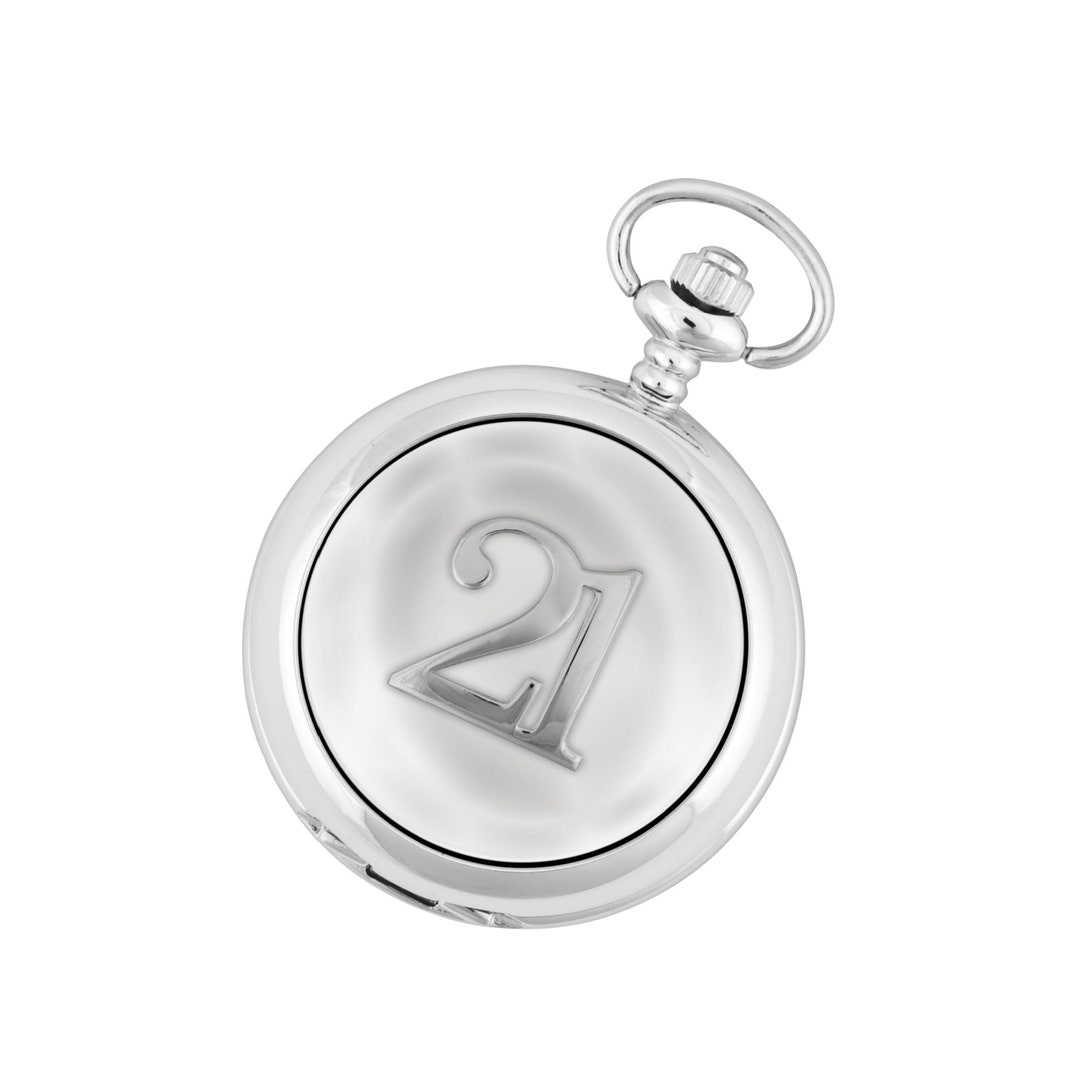 21st Birthday Design Pocket Watch With Free Optional Engraving - Etsy