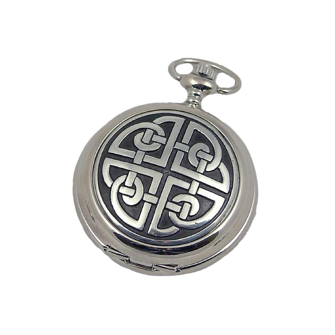 Square Knot Design Pocket Watch With Free Optional Engraving - Etsy