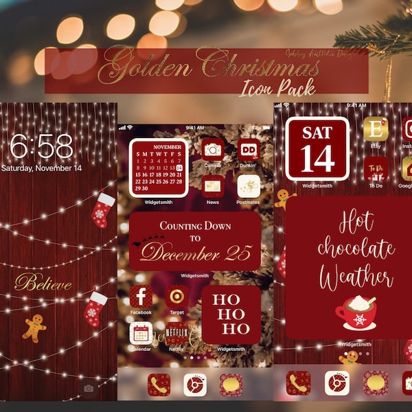 Ios 14 Icons Christmas - Etsy