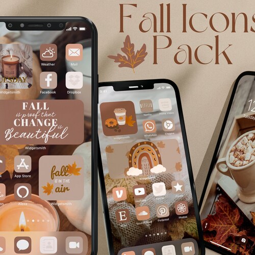 COZY FALL ICON Pack Aesthetic Fall Icons Autumn Fall - Etsy