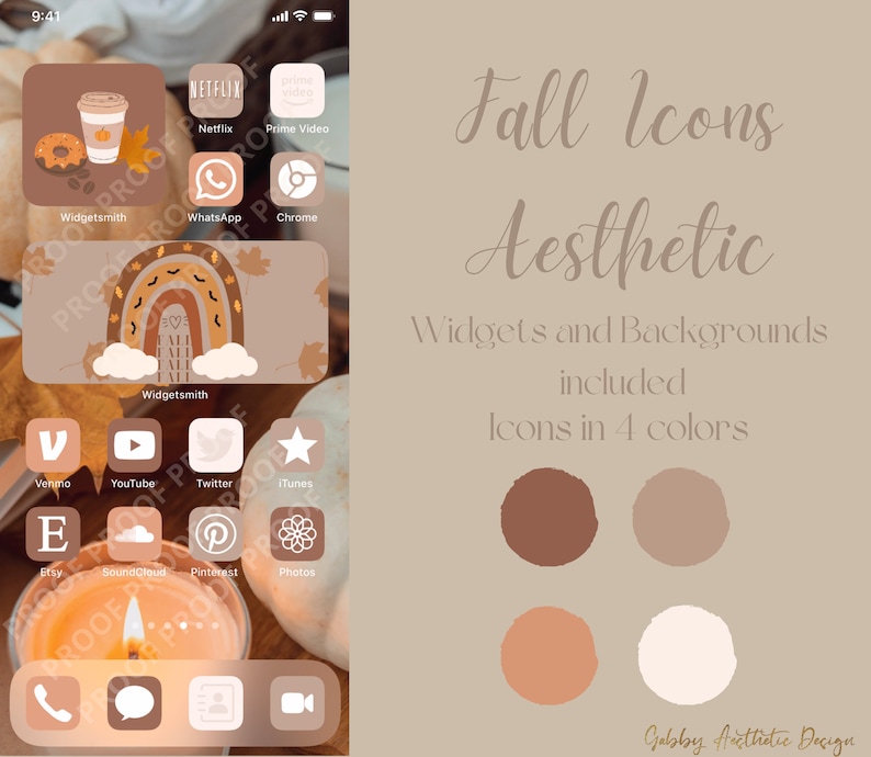 COZY FALL ICON Pack Aesthetic Fall Icons Autumn Fall | Etsy