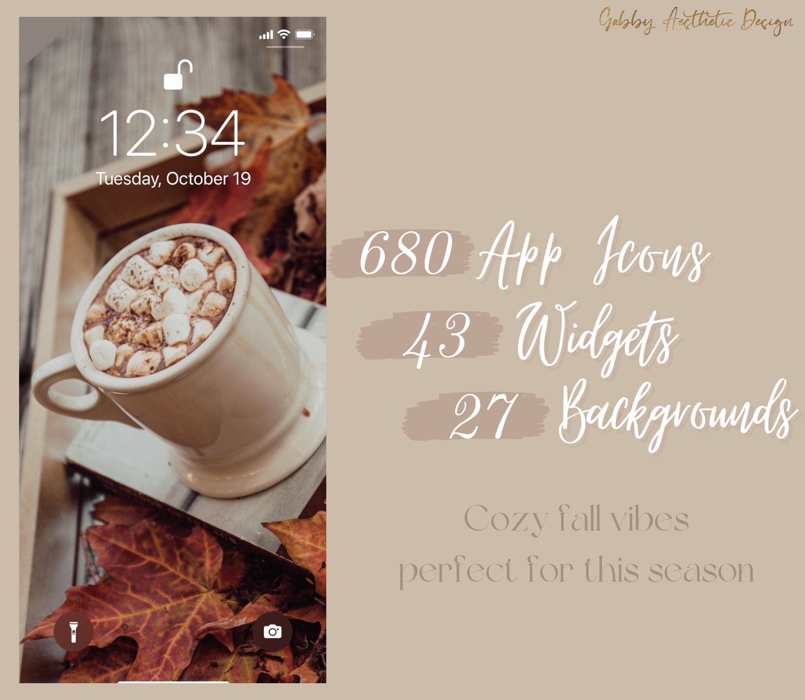 COZY FALL ICON Pack Aesthetic Fall Icons Autumn Fall | Etsy