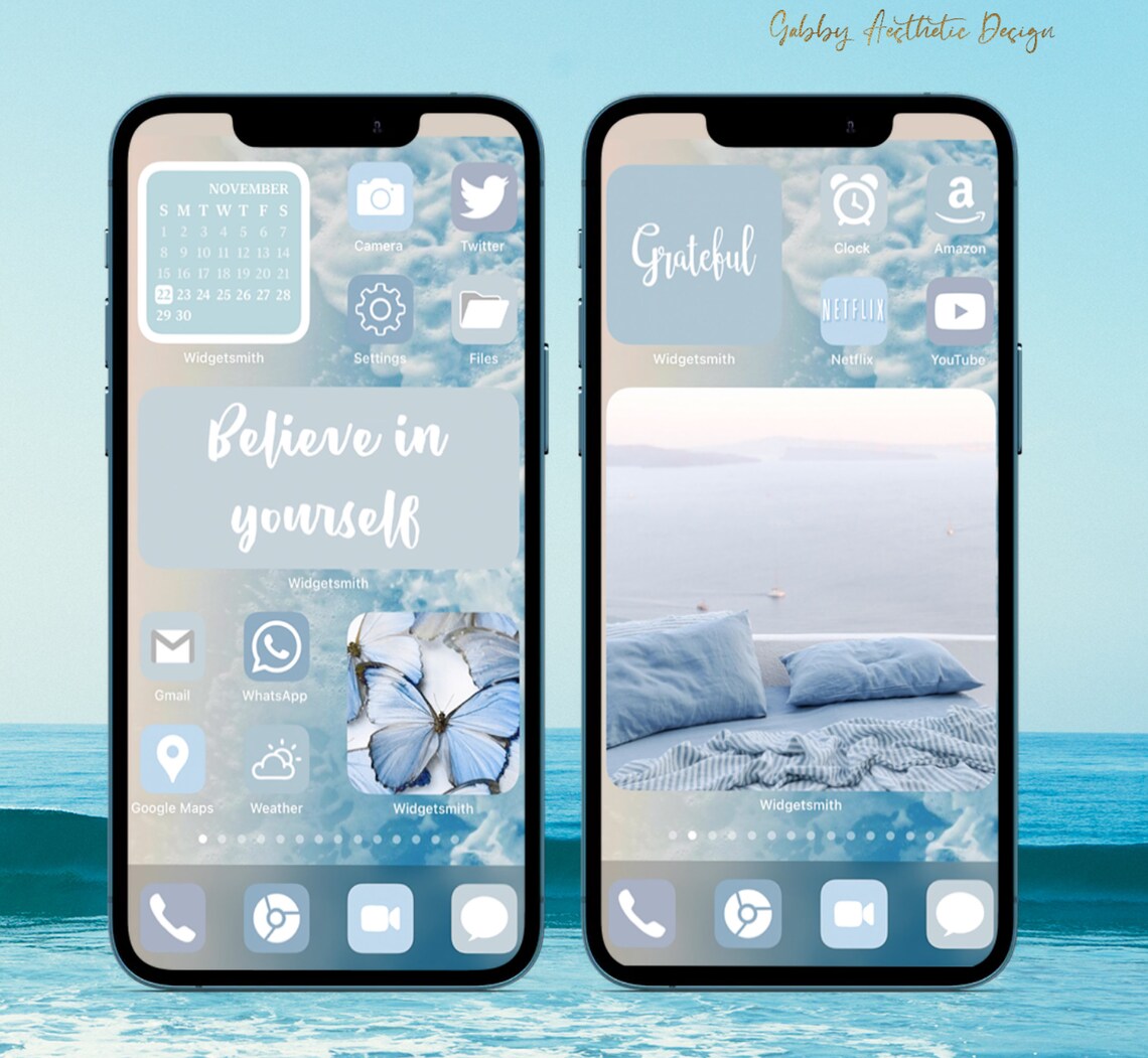 IOS 14 BLUE ICONS Ios 14 App Icons Winter Icon Pack Blue - Etsy