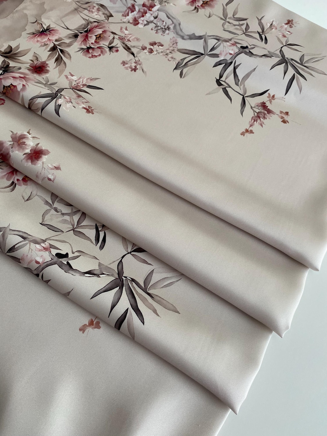 Exclusive Italian Silk Twill Fabric – Designer Style, Premium Quality ...