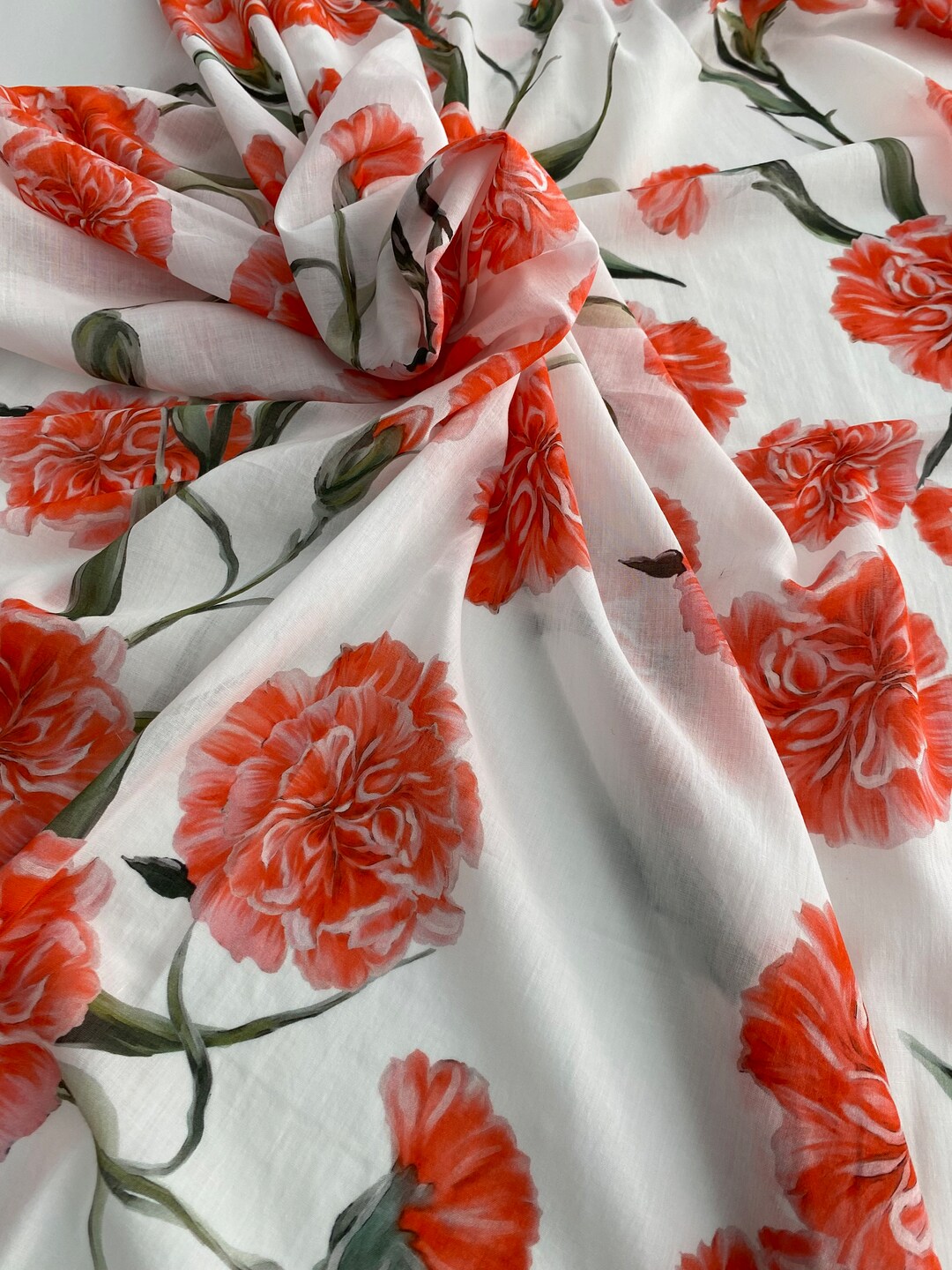 Exclusive Italian Designer Cotton Inkjet MUSSOLA Fabric, Designer ...