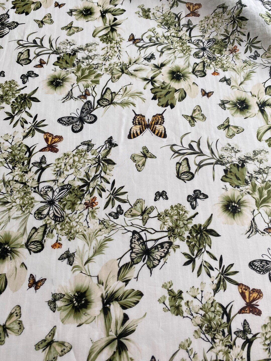 Italian Designer Cotton/silk Batiste Fabric, With Beautiful Colorful ...