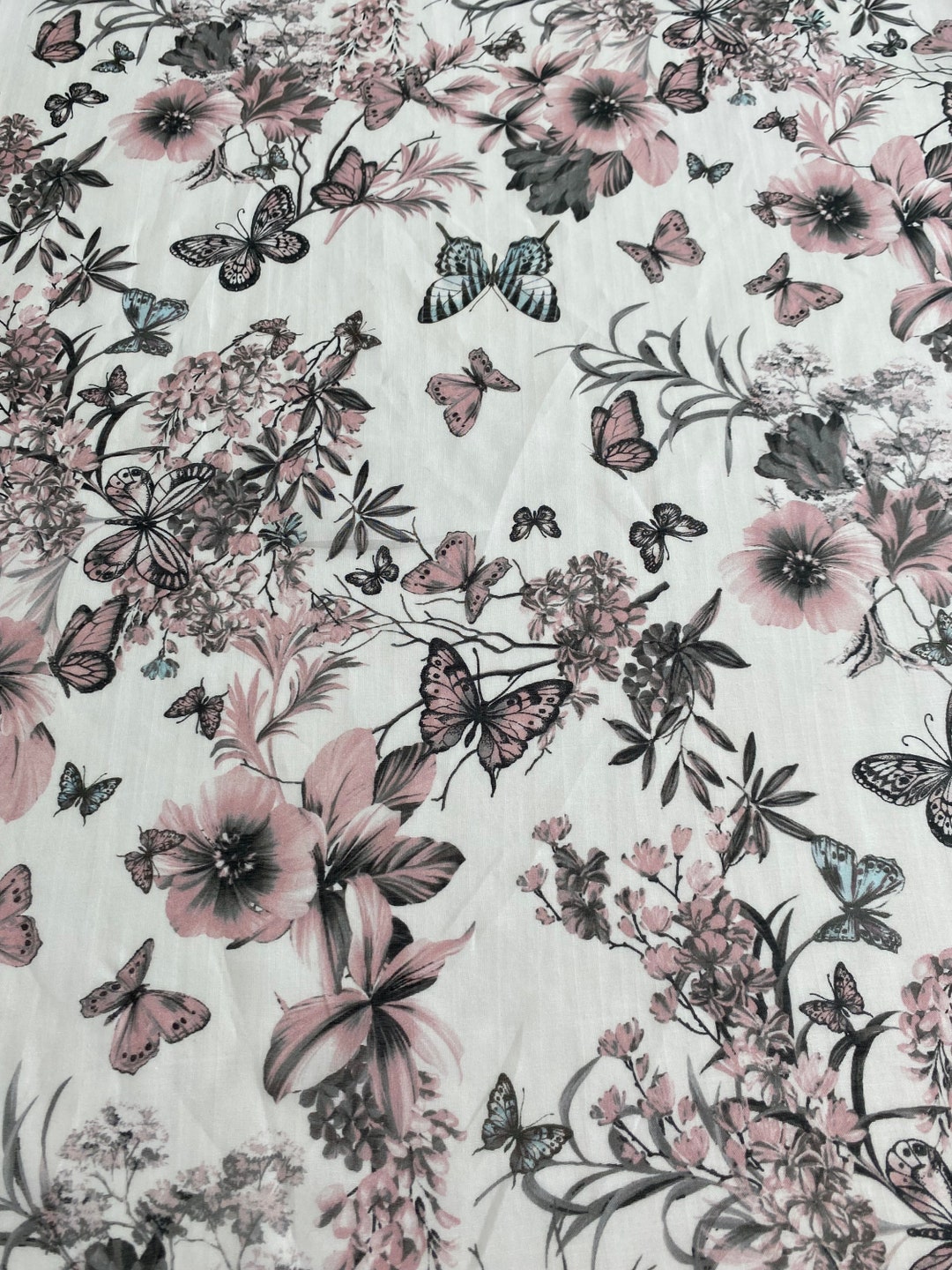 Italian Designer Cotton Batiste Fabric, With Beautiful Colorful Print ...