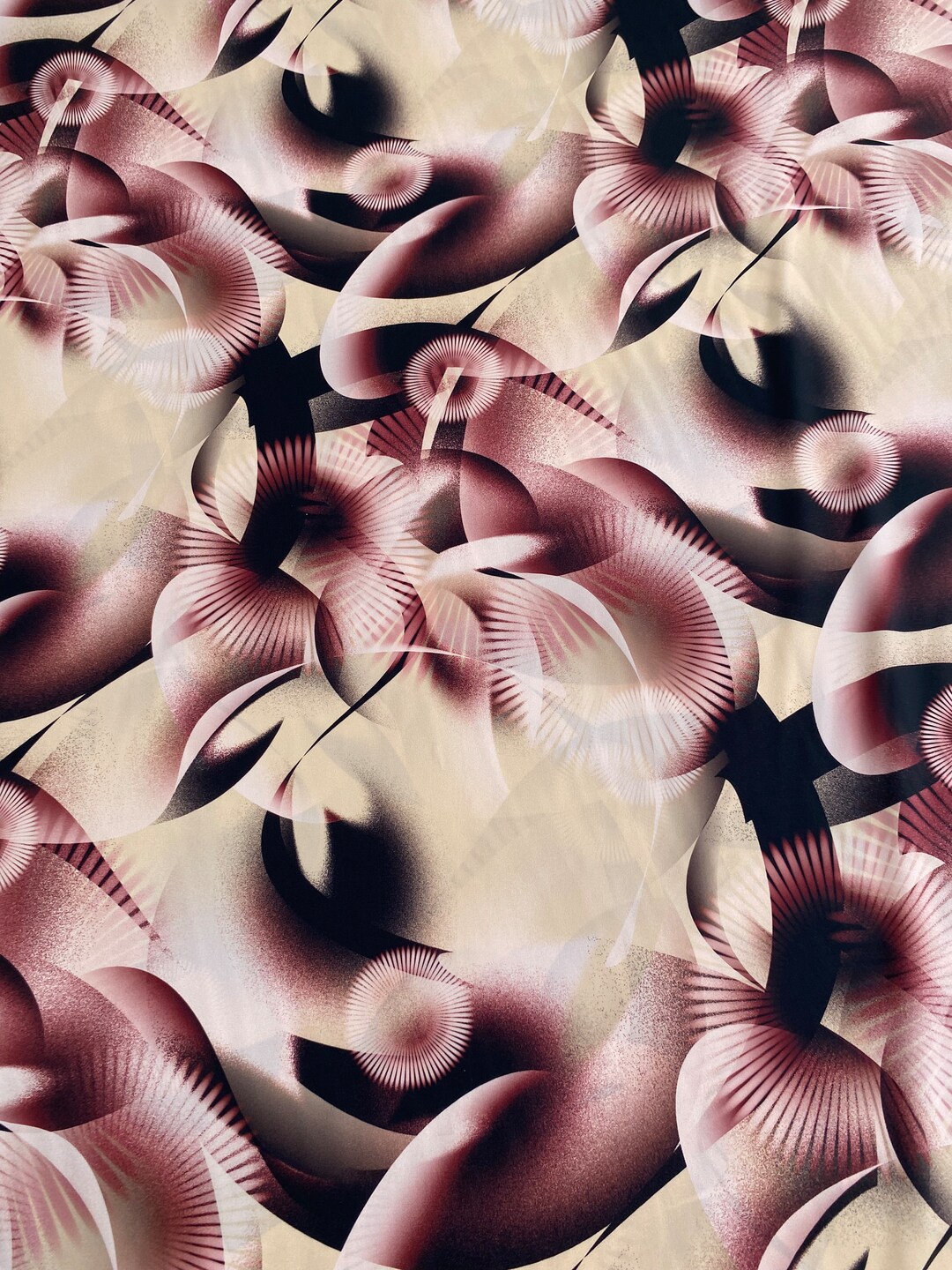 Italian Designer Silk Fabric With a Unique Print - Etsy