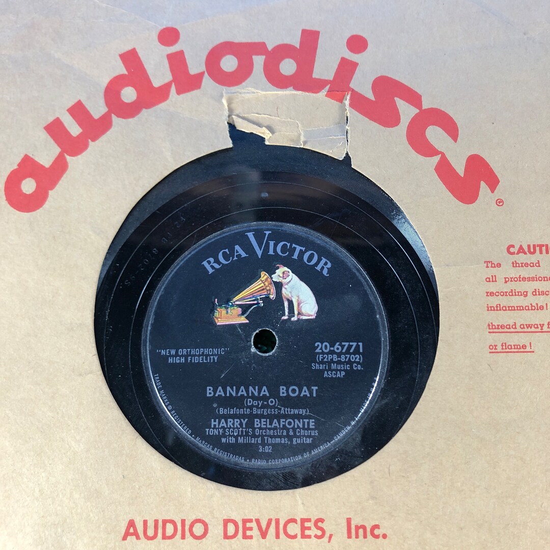Vintage Acetate Record “banana Boat (day-o)” - Etsy