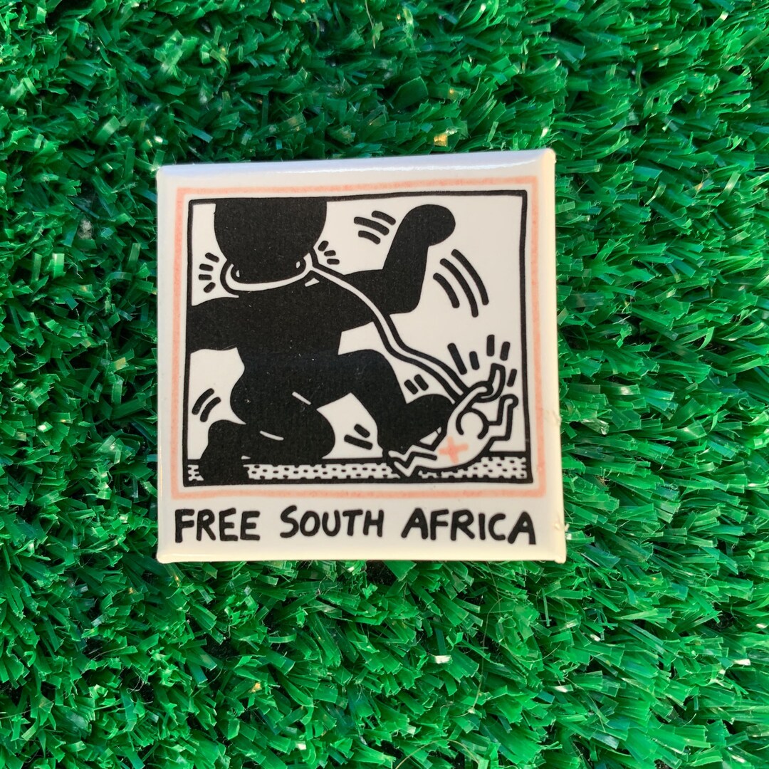 Authentic Vintage Keith Haring Free South Africa Pin - Etsy