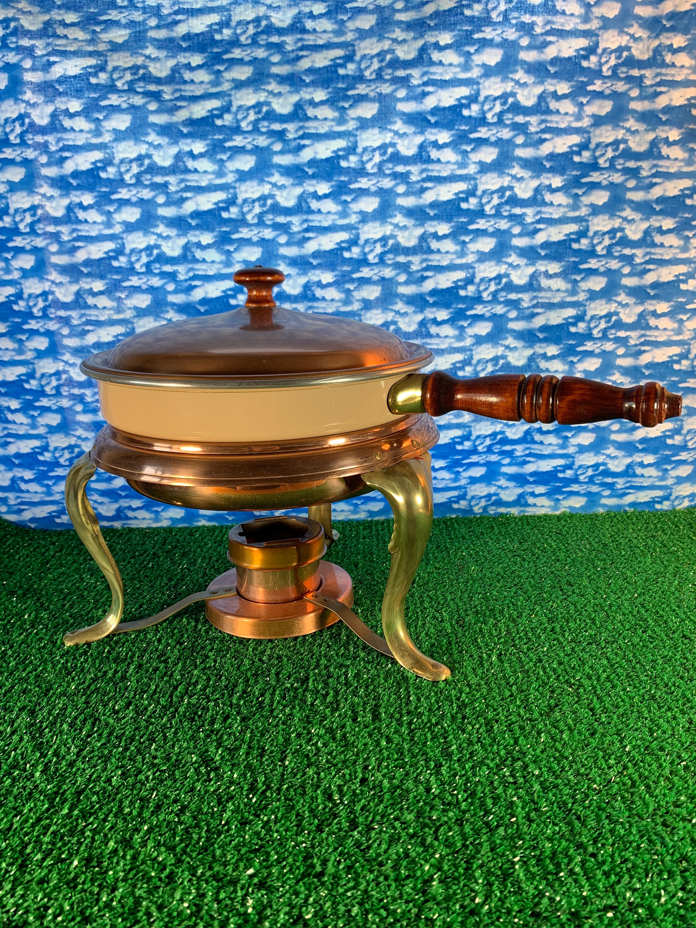 Vintage Copper and Brass Chafing Dish Set - Etsy