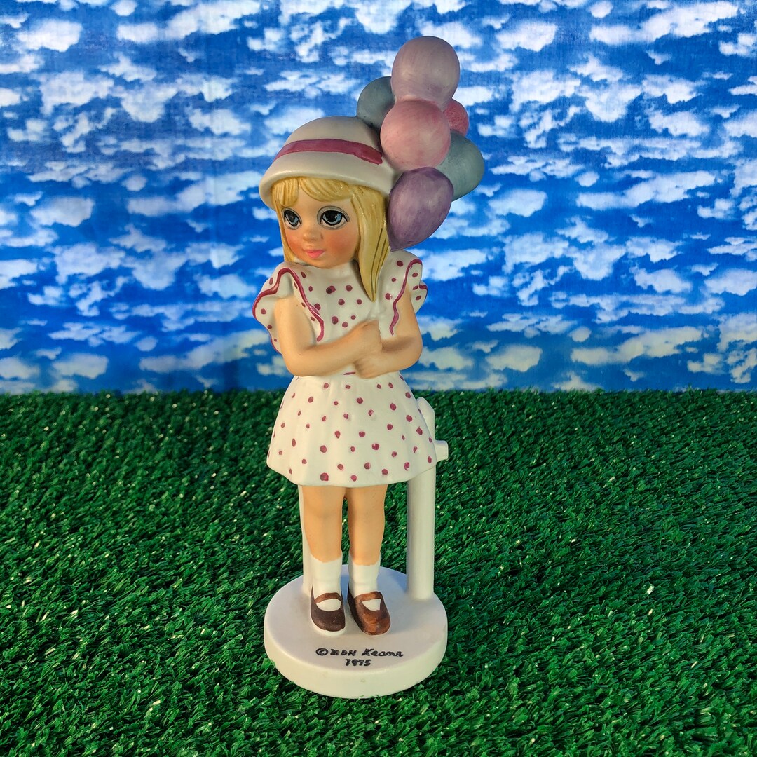 Margaret Keane ‘big Eyes’ Girl With Balloons Figurine - Etsy