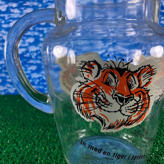 1960s Esso Tiger Glass Pitcher - Etsy