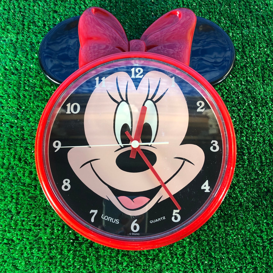 Vintage Minnie Mouse Wall Clock - Etsy Australia