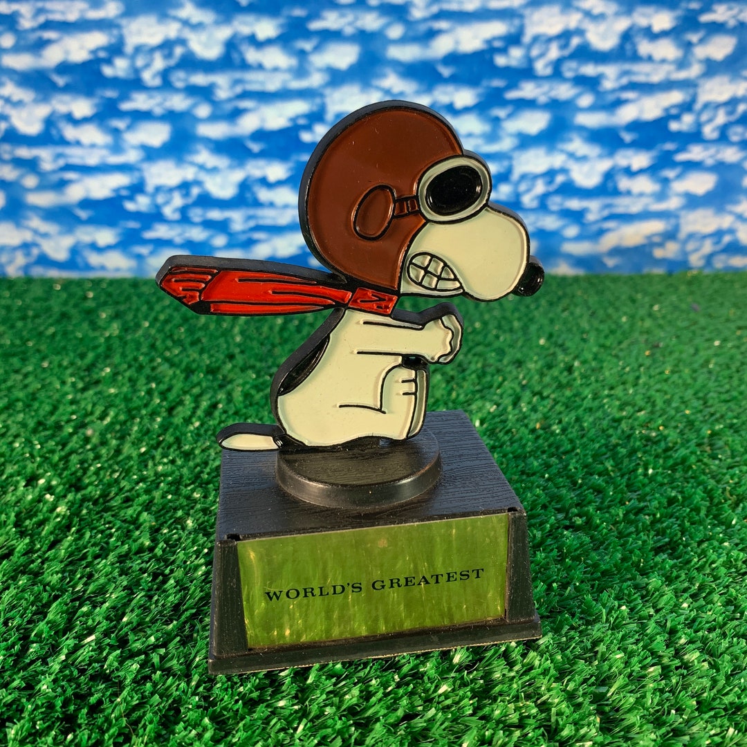 Vintage Flying Ace Snoopy worlds Greatest Trophy - Etsy