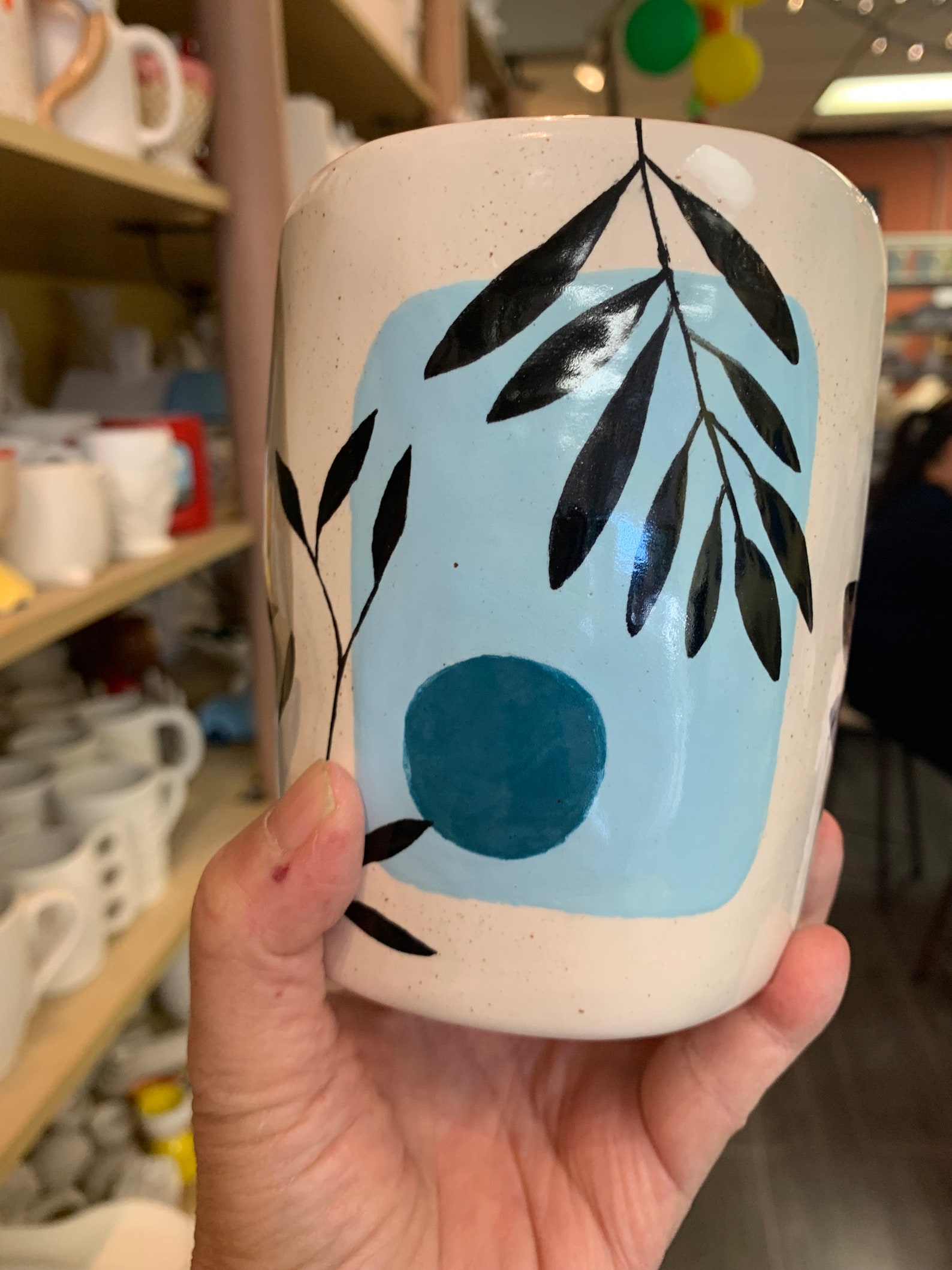 Hand Painted Ceramic Flower Pot, Vase, Planter. Unique Gift. One of a ...