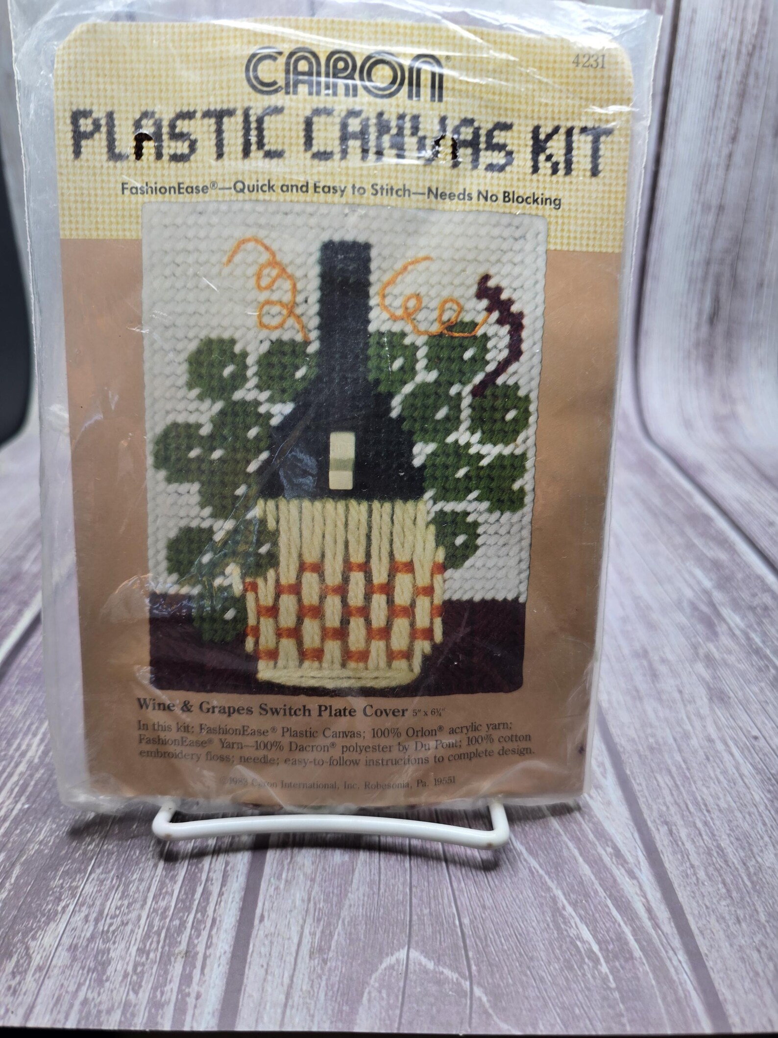 Caron Plastic Canvas Kit Wine & Grapes Switch Plate Cover 1983 - Etsy