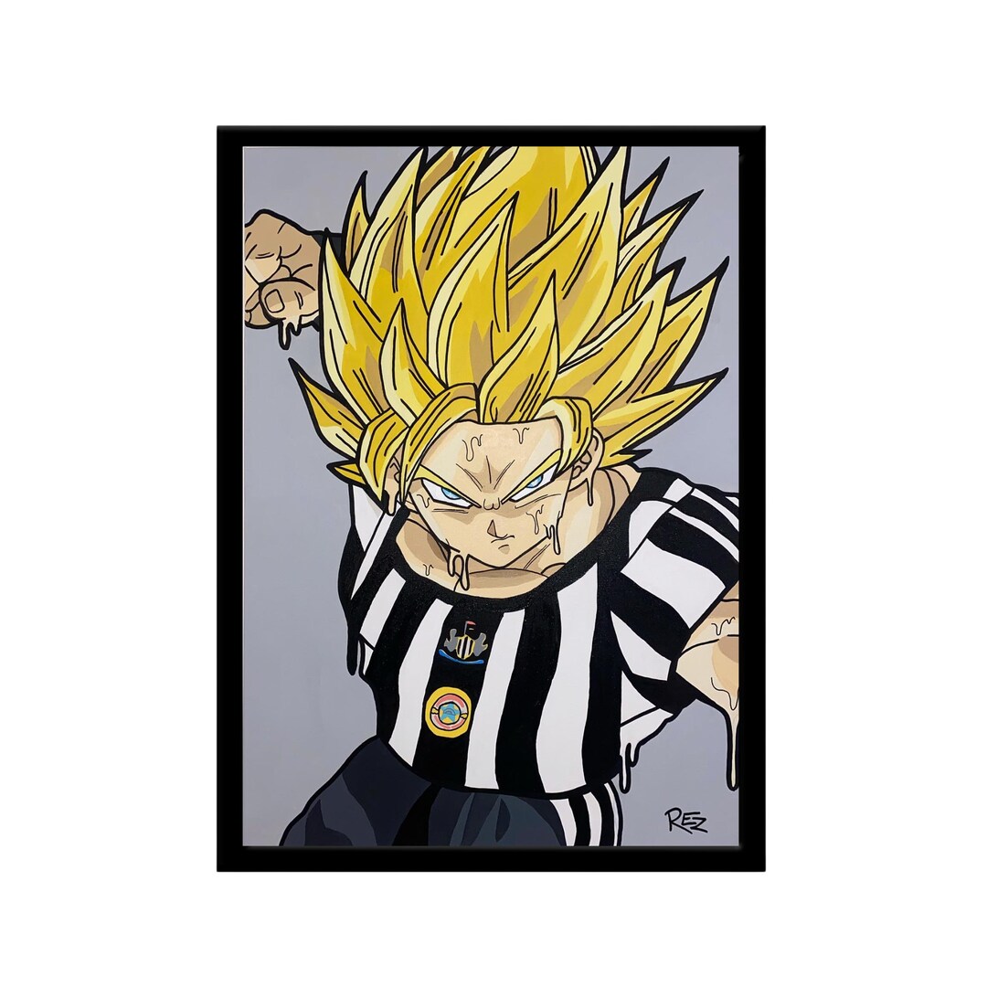 NUFC Dragon Ball Z Goku A3 Print | Anime Football Art - Etsy