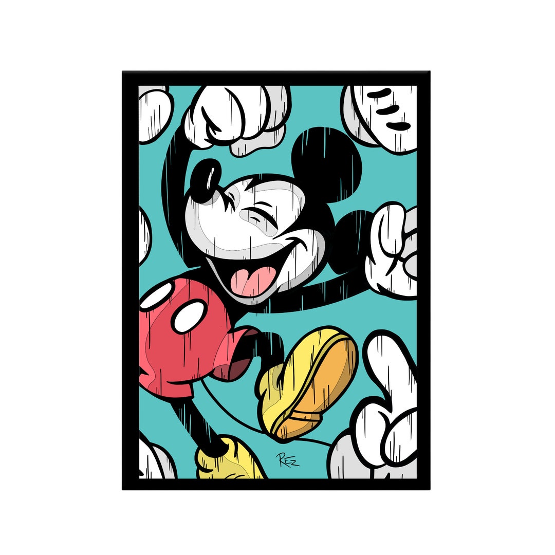 Mickey Mouse A3 Print Disney Art - Etsy