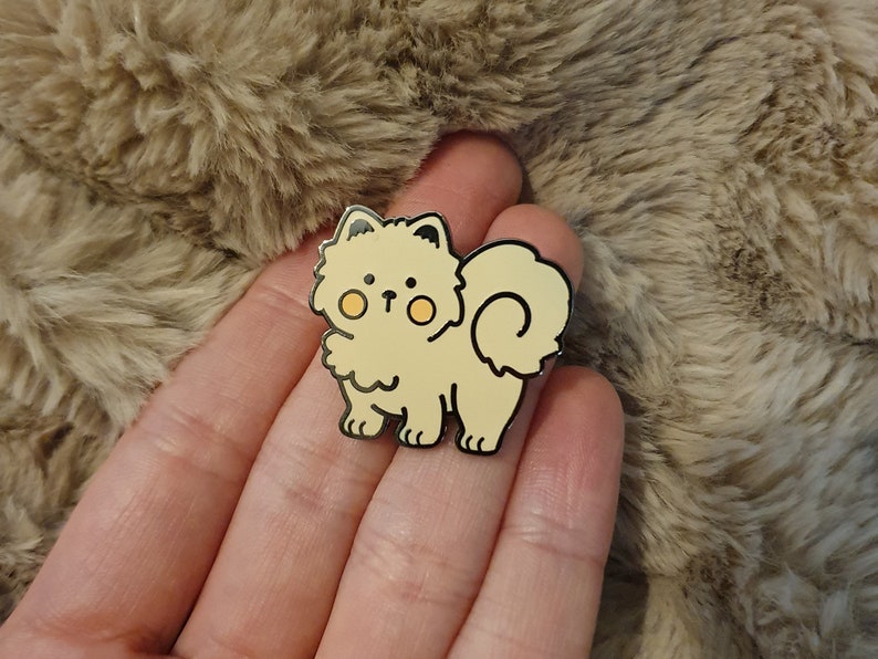 Fluffy Pomeranian - Enamel Pin - Etsy